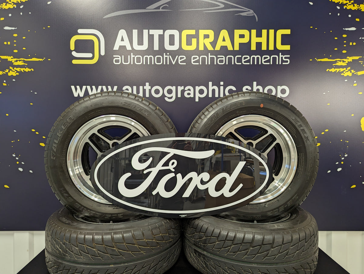 FORD Logo Sign - Pre 70s - Car Brand Signs - Auto Graphic